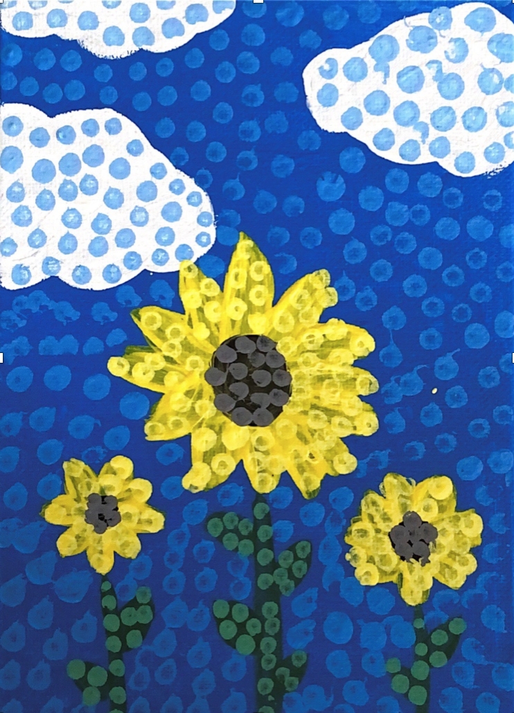 Create Your Own Masterpiece: Pointillism Sunflower - A&H - Art ...
